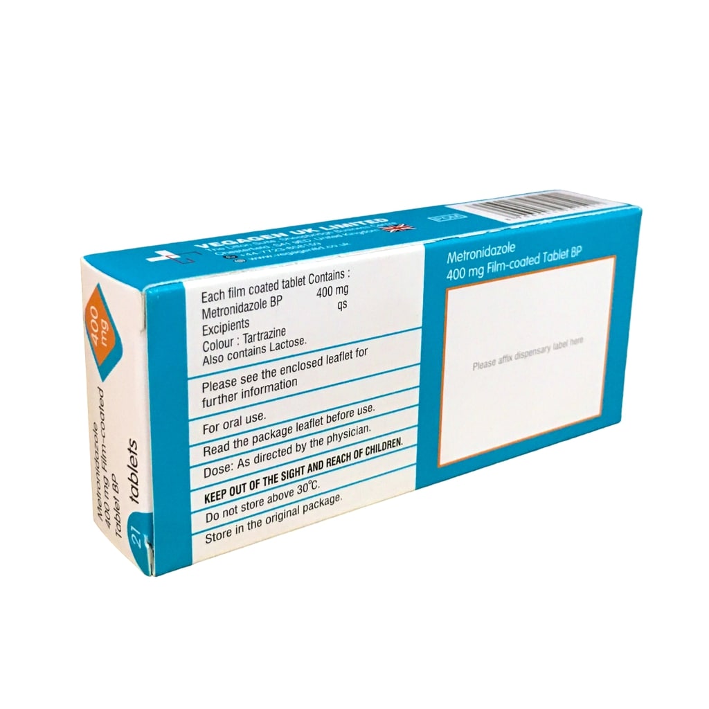 METRONIDAZOLE TABLETS 400MG 21s VEGA UK | Meldinpharma