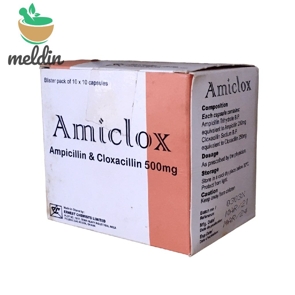 AMICLOX(AMPICLOX) 500MG CAPS 100' | Meldinpharma