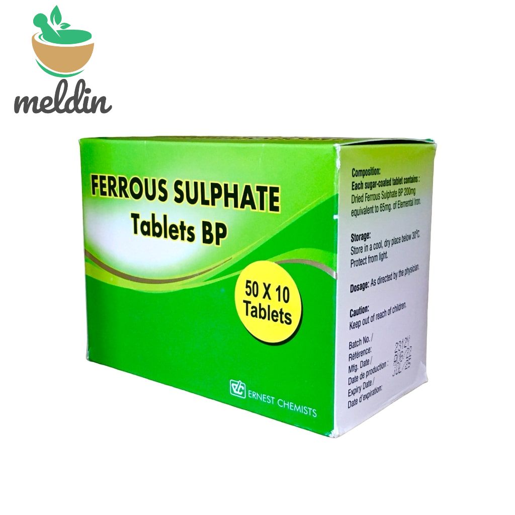 FERROUS SULPHATE TABS 500' (ECL) | Meldinpharma
