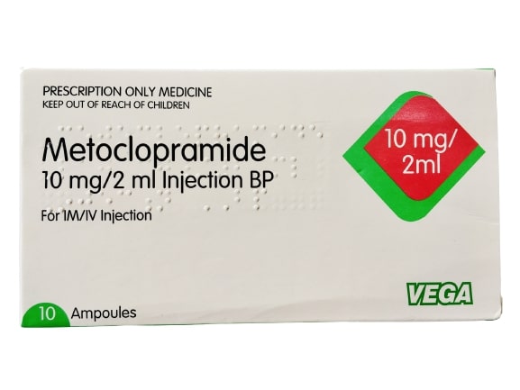 METOCLOPRAMIDE 10MG/2ML INJECTION 10s VEGA UK | Meldinpharma